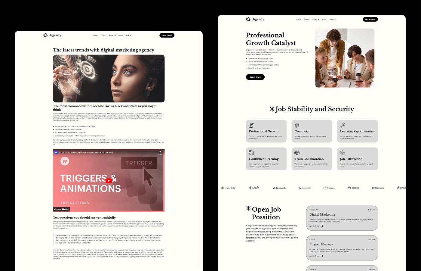 Digency - Agency HTML5 Responsive Website Template