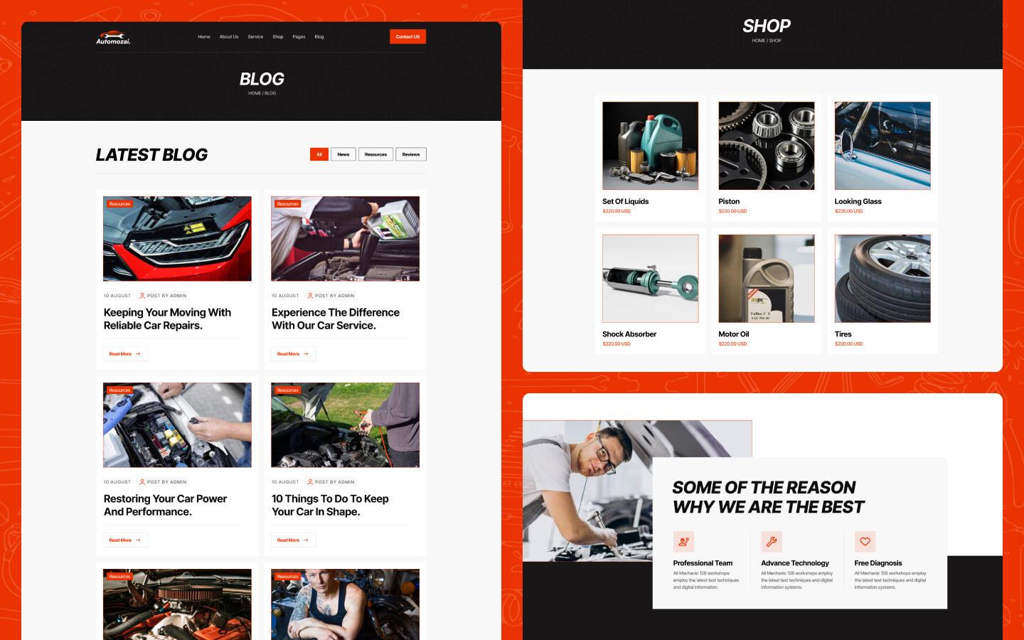 Automozai - Automotive HTML5 Responsive Website Template