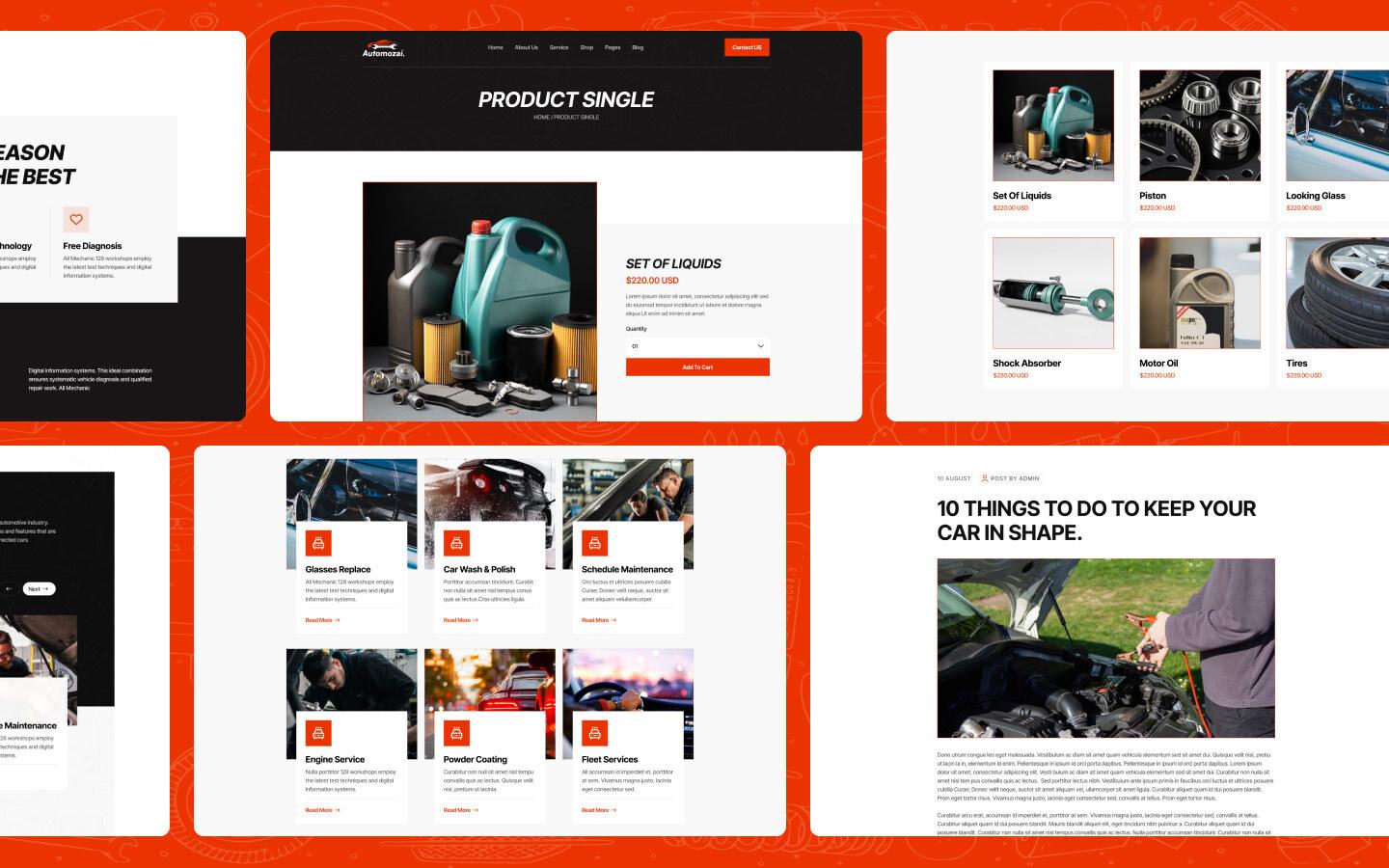 Automozai - Automotive HTML5 Responsive Website Template