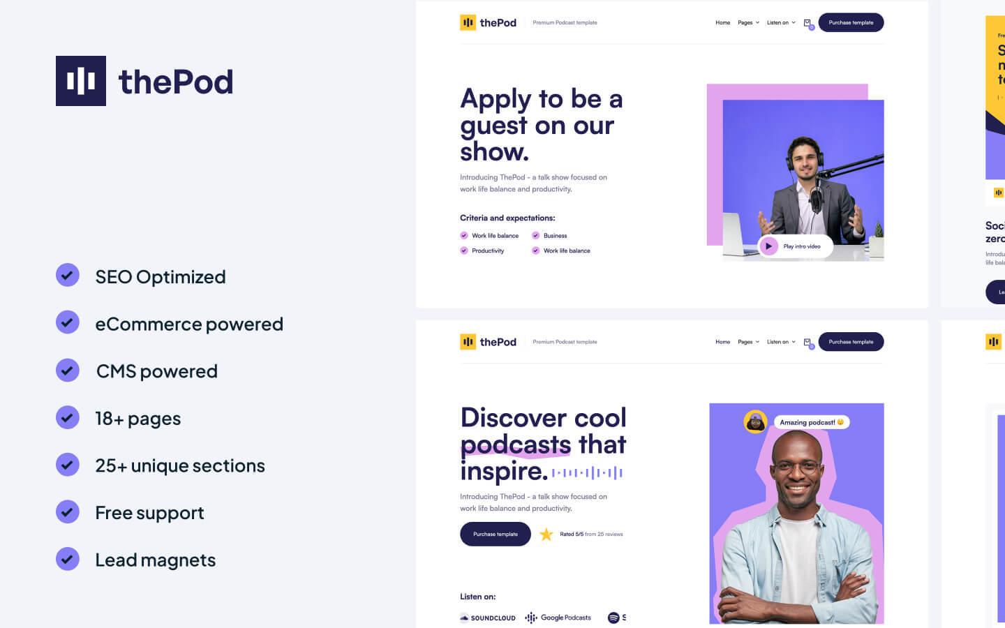 thePod - Podcast HTML5 Responsive Website Template