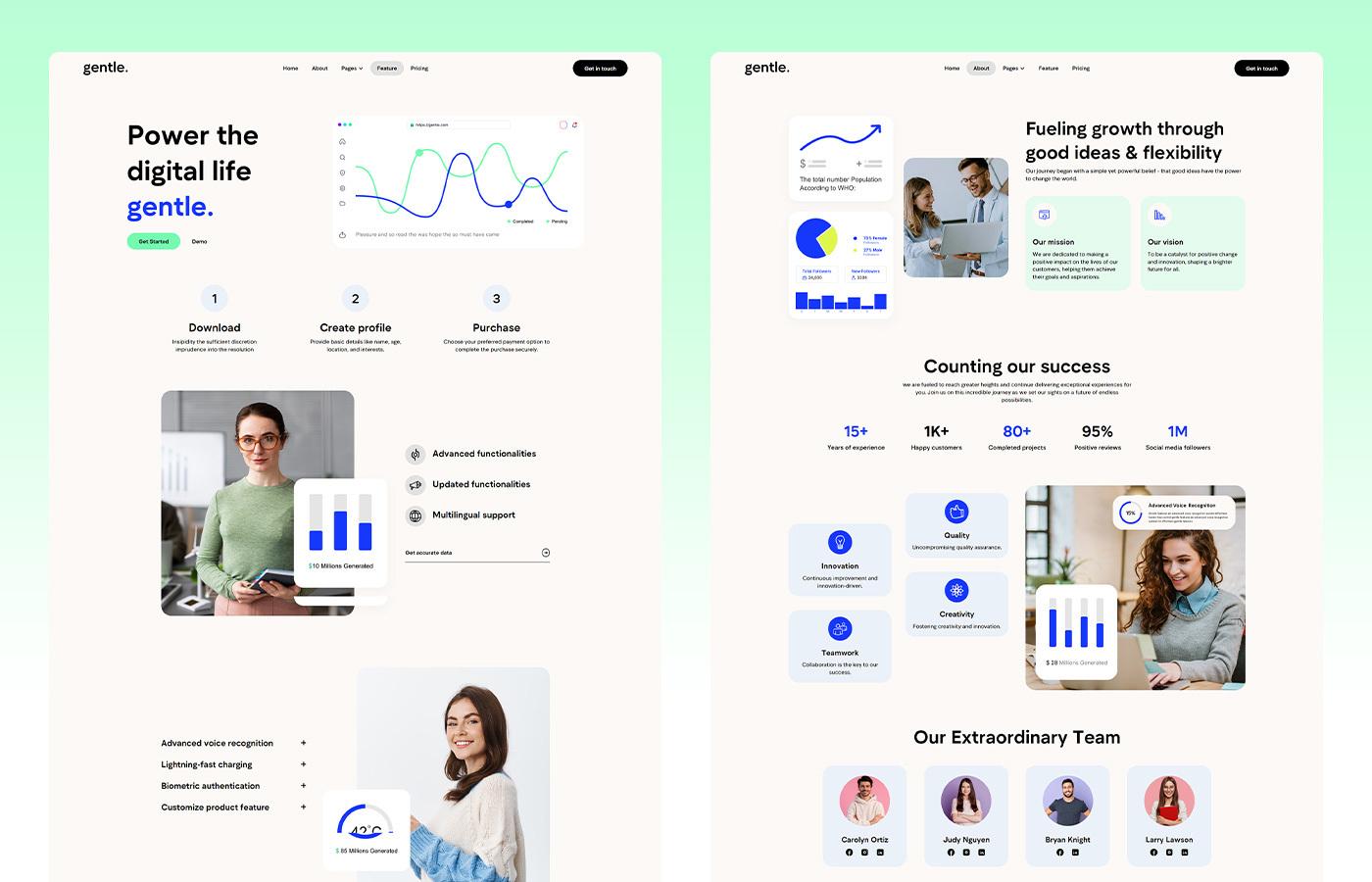 Gentle - Software HTML5 Responsive Website Template