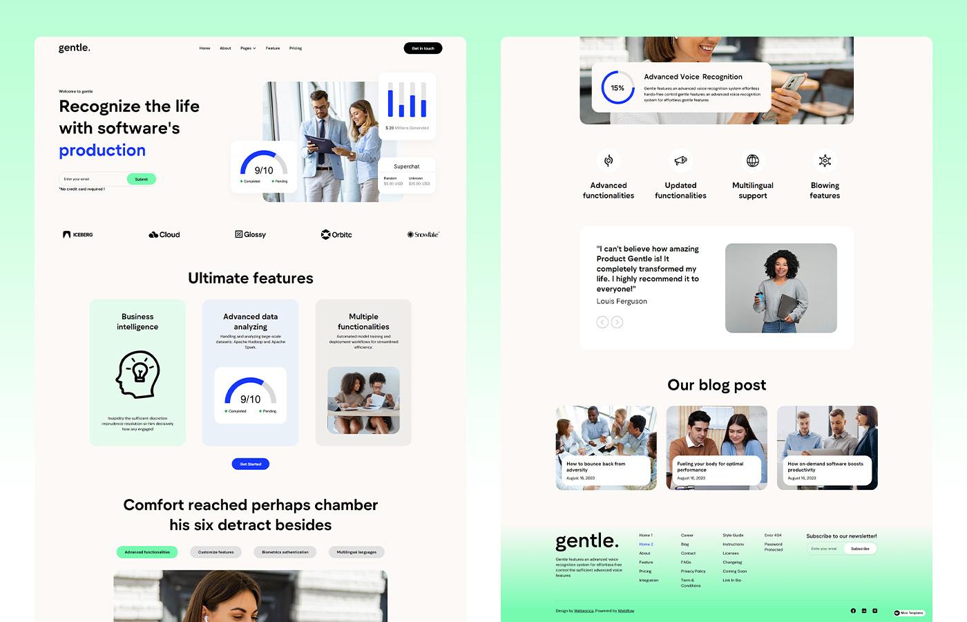Gentle - Software HTML5 Responsive Website Template