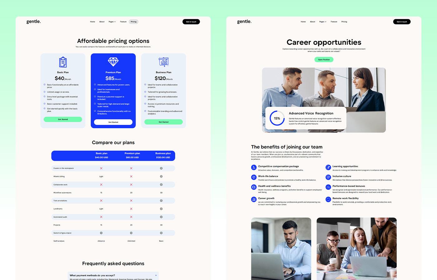Gentle - Software HTML5 Responsive Website Template