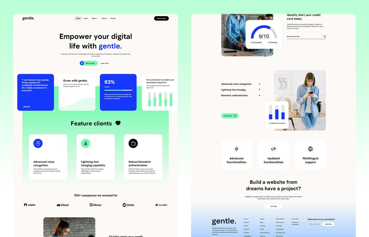 Gentle - Software HTML5 Responsive Website Template