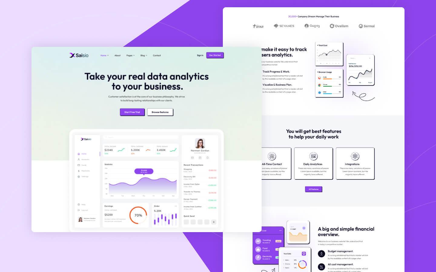 Saisio - SaaS HTML5 Responsive Website Template