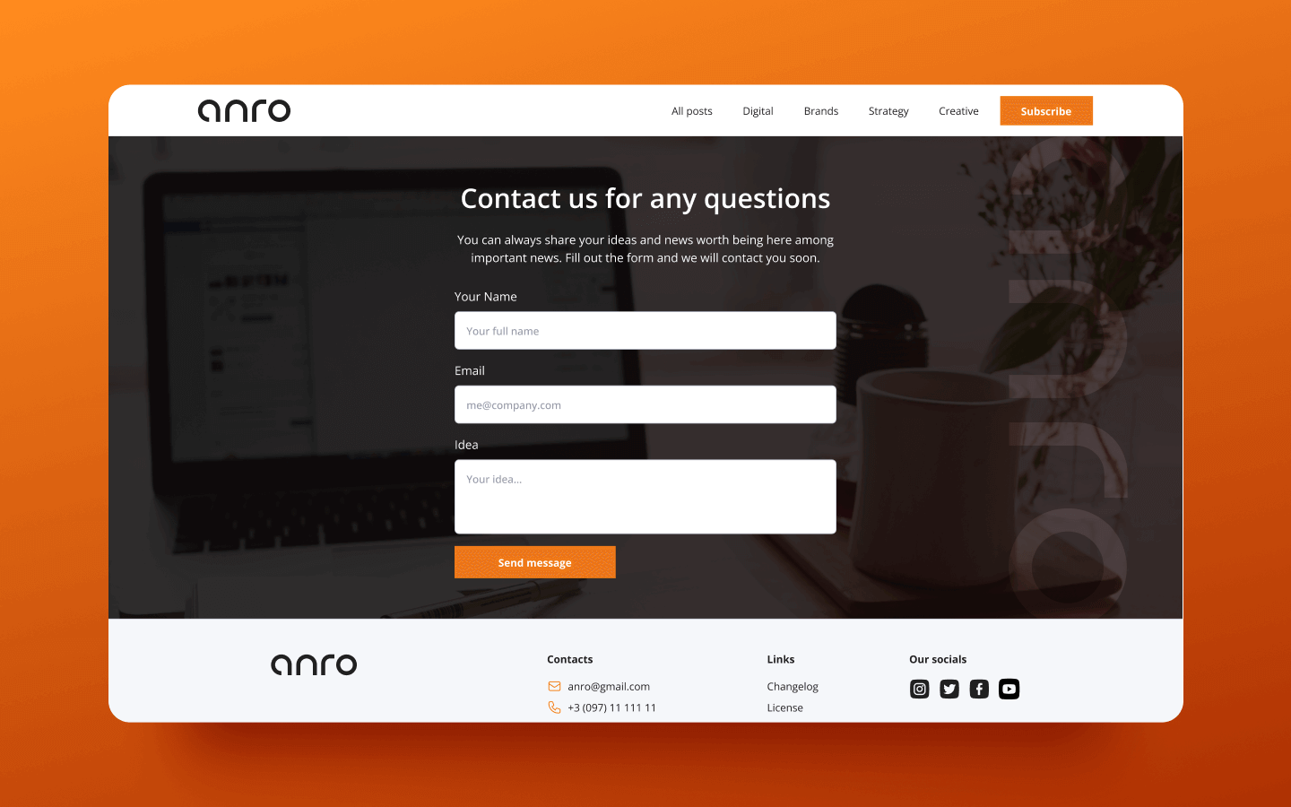 Anro - News HTML5 Responsive Website Template