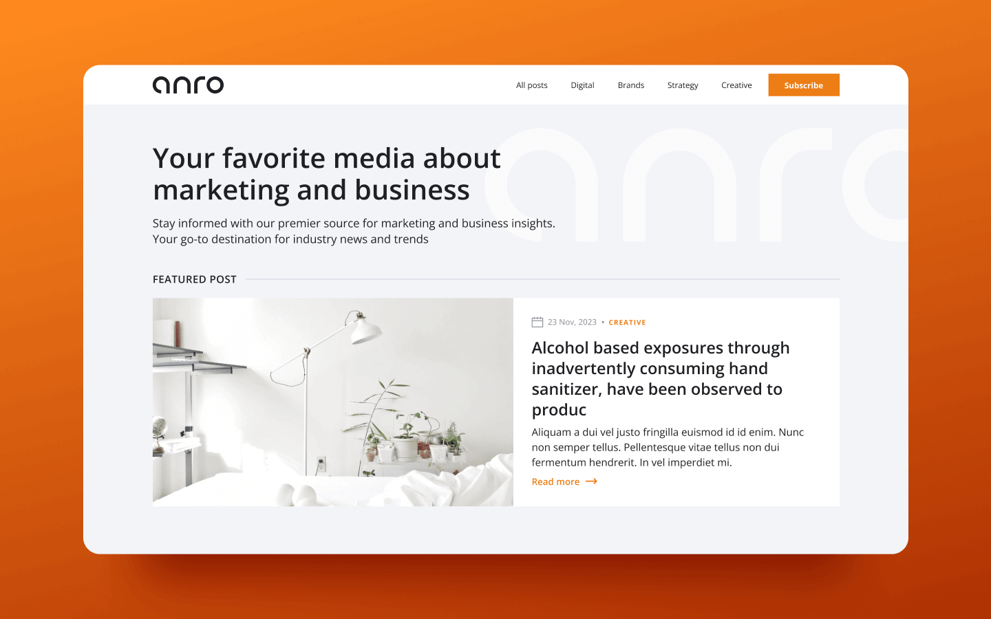 Anro - News HTML5 Responsive Website Template