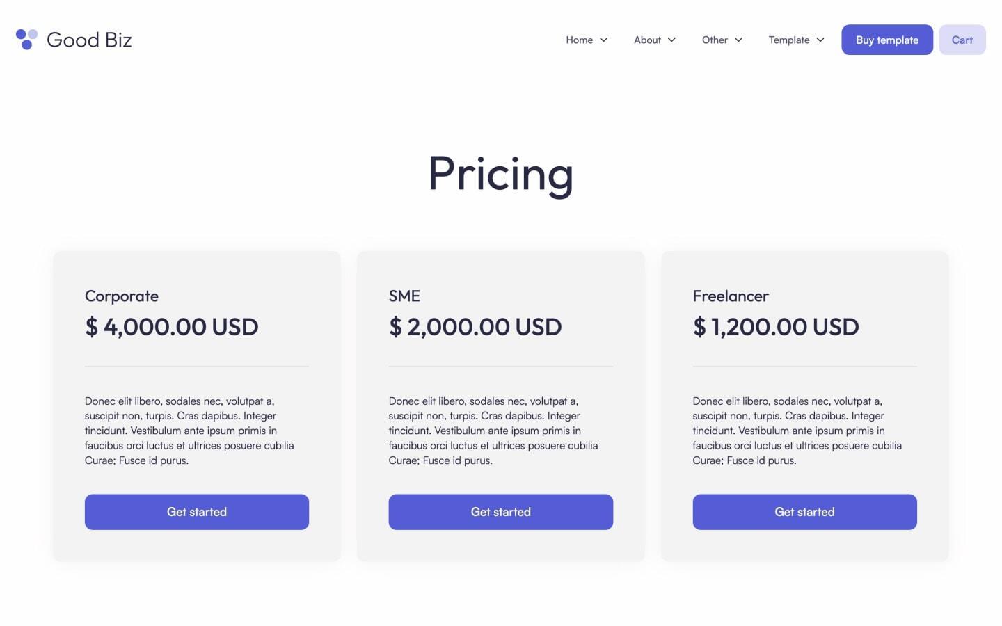 Good Biz - Business HTML5 Responsive Website Template