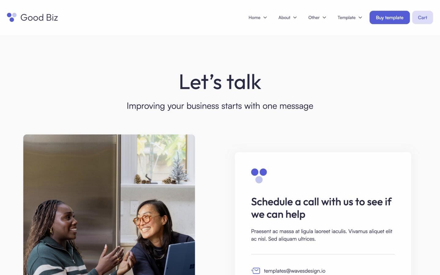Good Biz - Business HTML5 Responsive Website Template