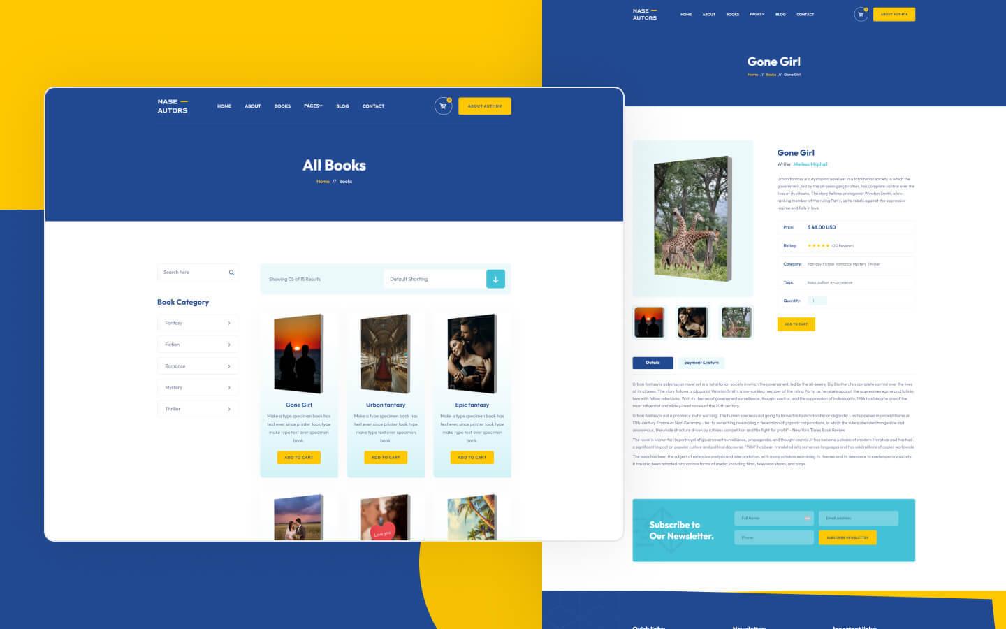 Nase-Author - Book HTML5 Responsive Website Template