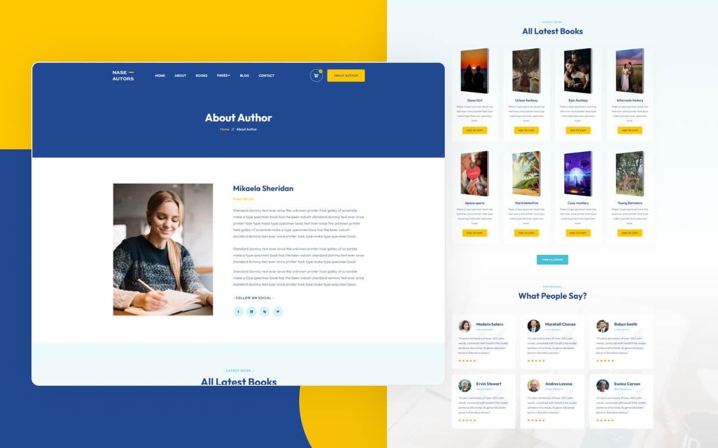 Nase-Author - Book HTML5 Responsive Website Template