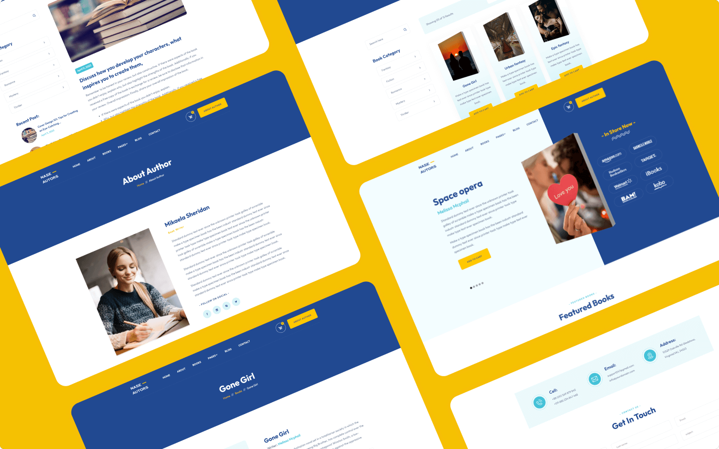 Nase-Author - Book HTML5 Responsive Website Template