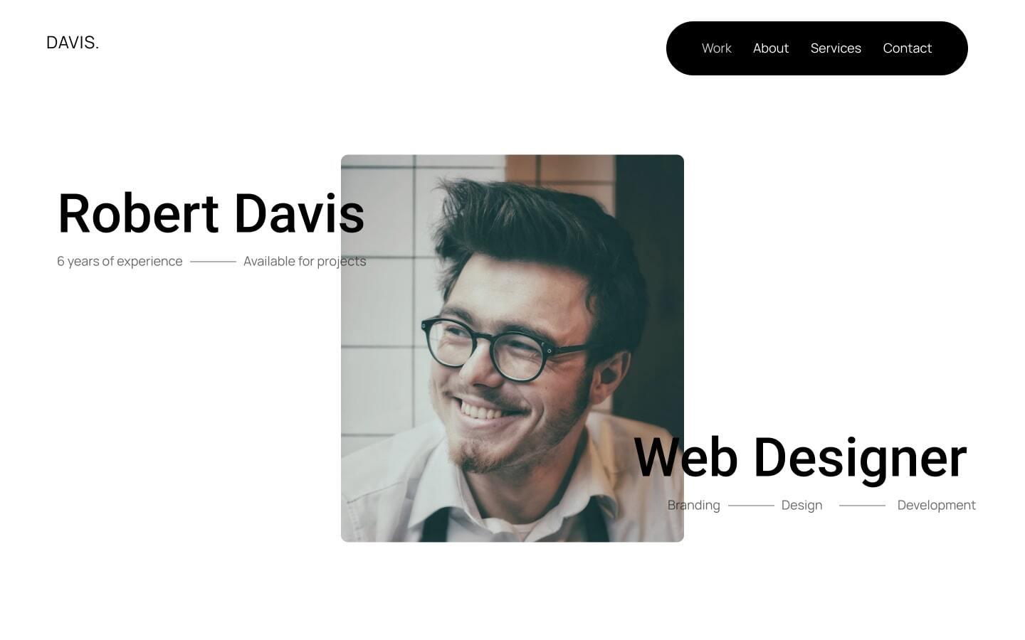 Davis - Portfolio HTML5 Responsive Website Template