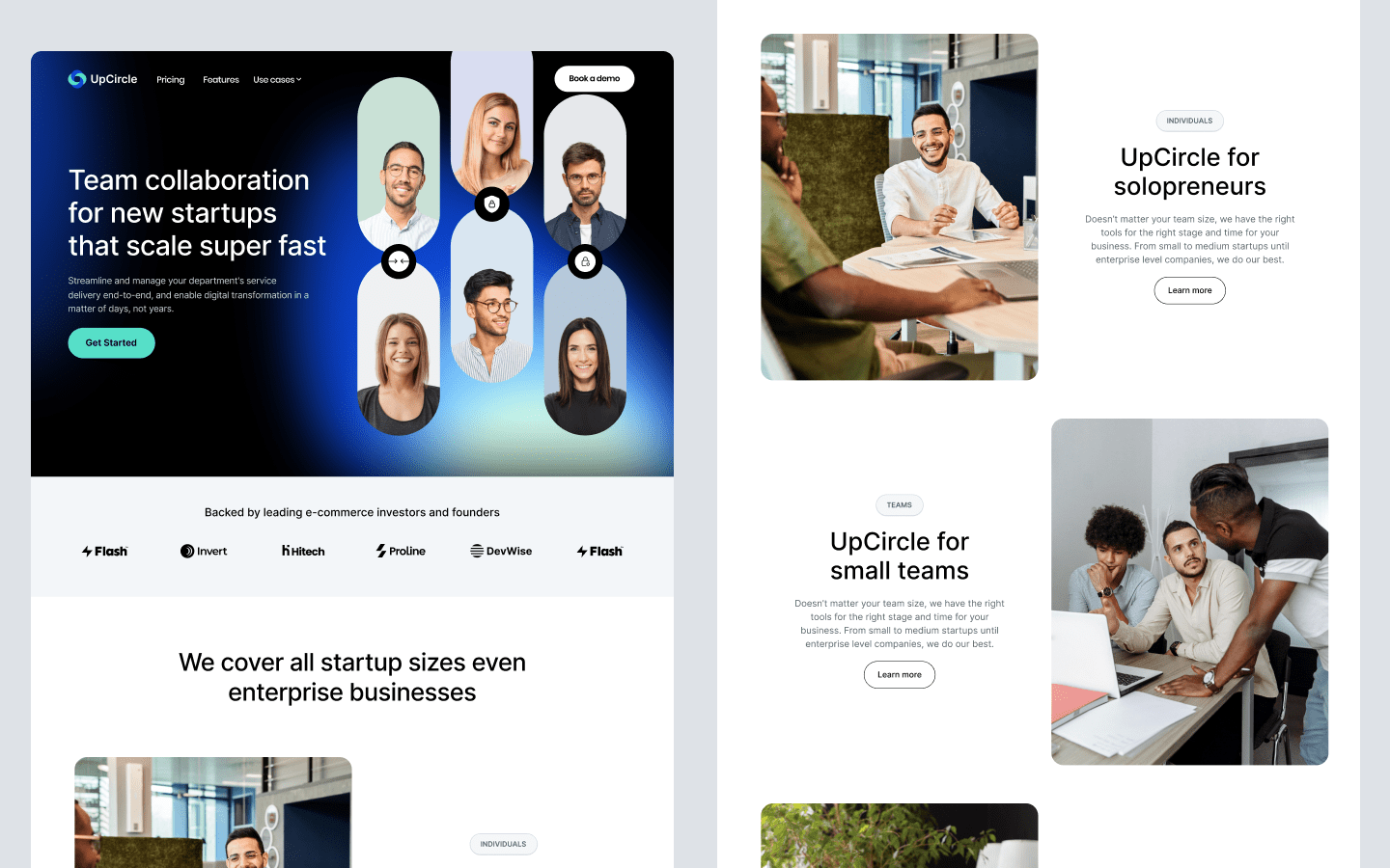 UpCircle - Startup HTML5 Responsive Website Template