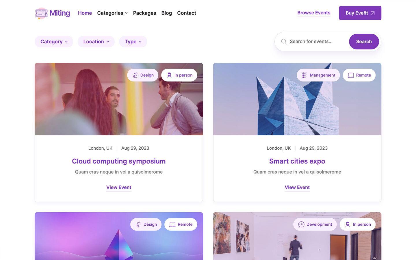 Miting - Event HTML5 Responsive Website Template