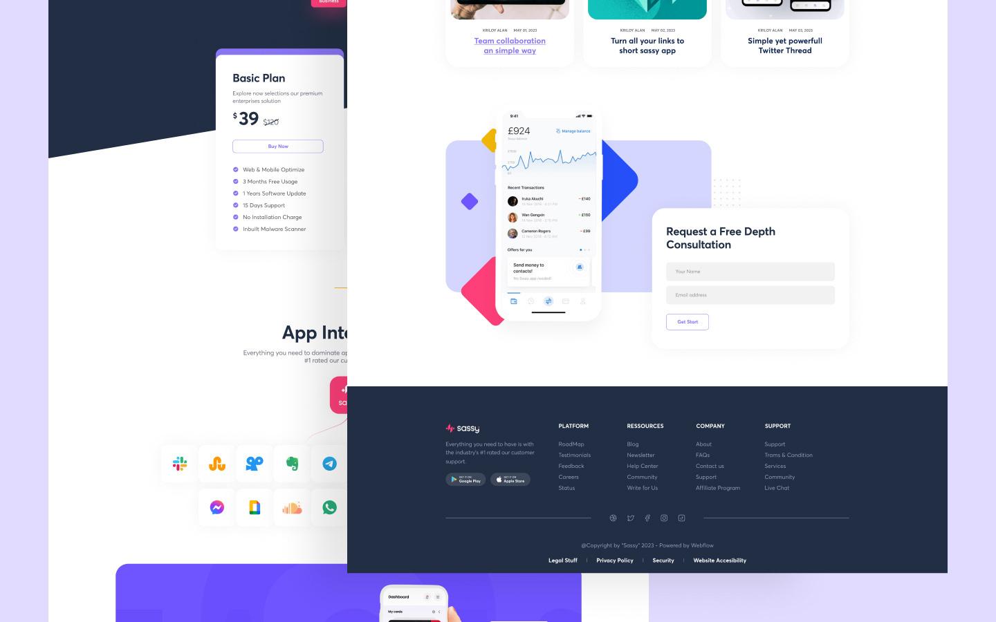 Sassy - SaaS HTML5 Responsive Website Template
