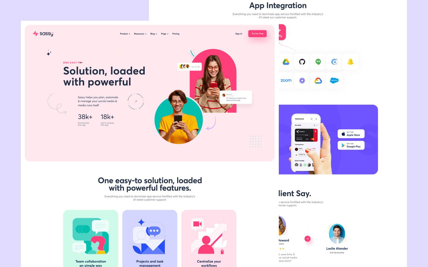 Sassy - SaaS HTML5 Responsive Website Template