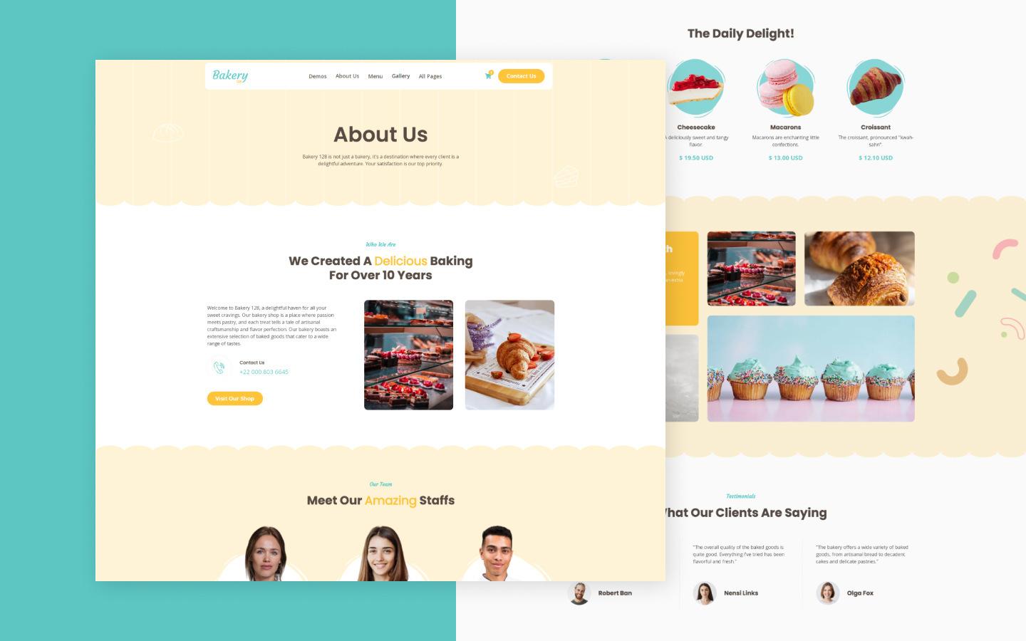 Bakery 128 - Cafe HTML5 Responsive Website Template