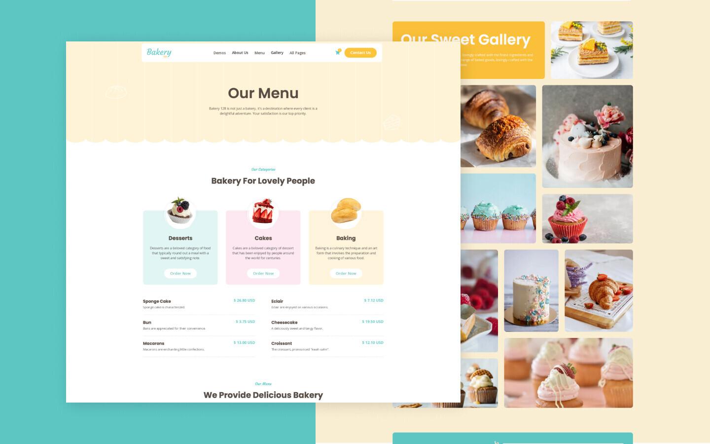 Bakery 128 - Cafe HTML5 Responsive Website Template