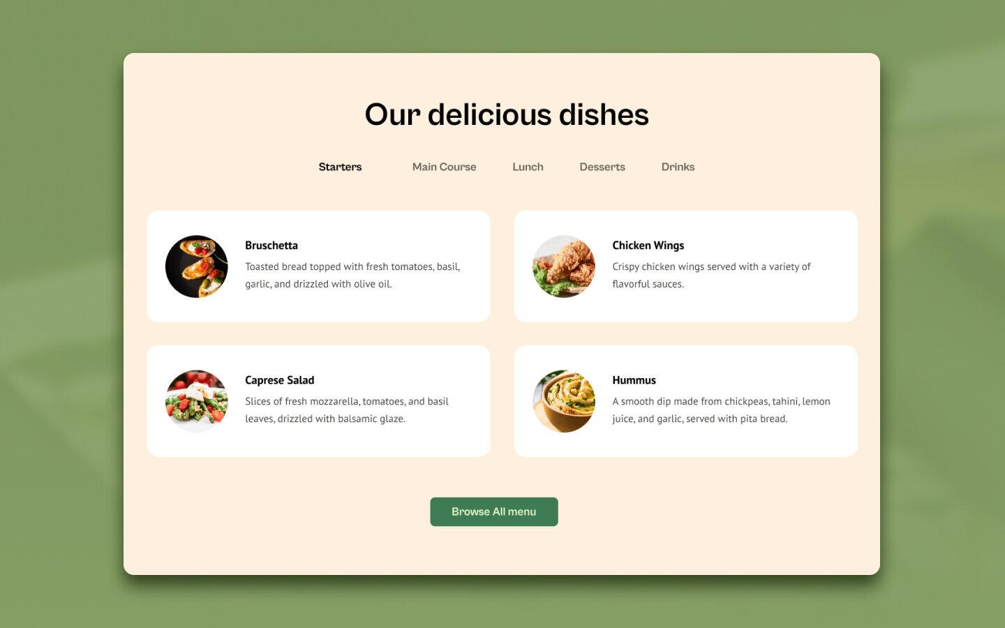Dine - Food HTML5 Responsive Website Template