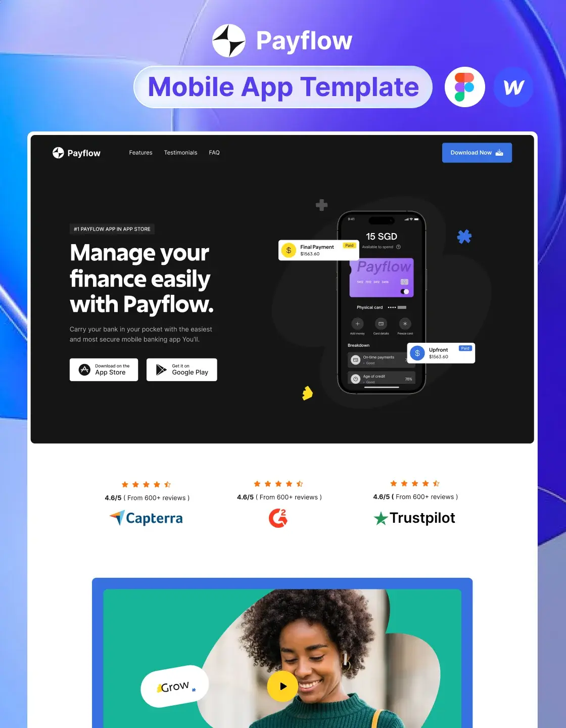 Payflow - App HTML5 Responsive Website Template