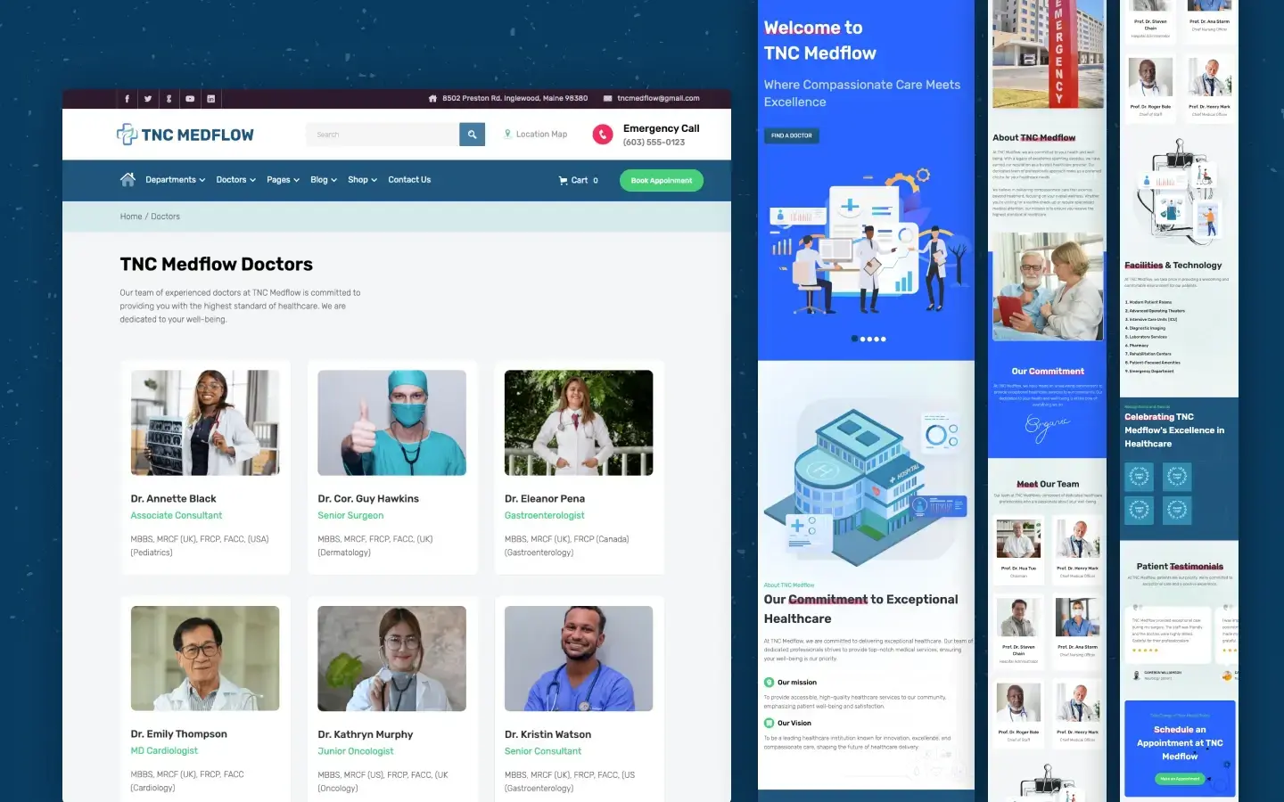TNC MedFlow - Hospital HTML5 Responsive Website Template