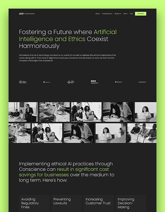 Conscience - One Page HTML5 Responsive Website Template