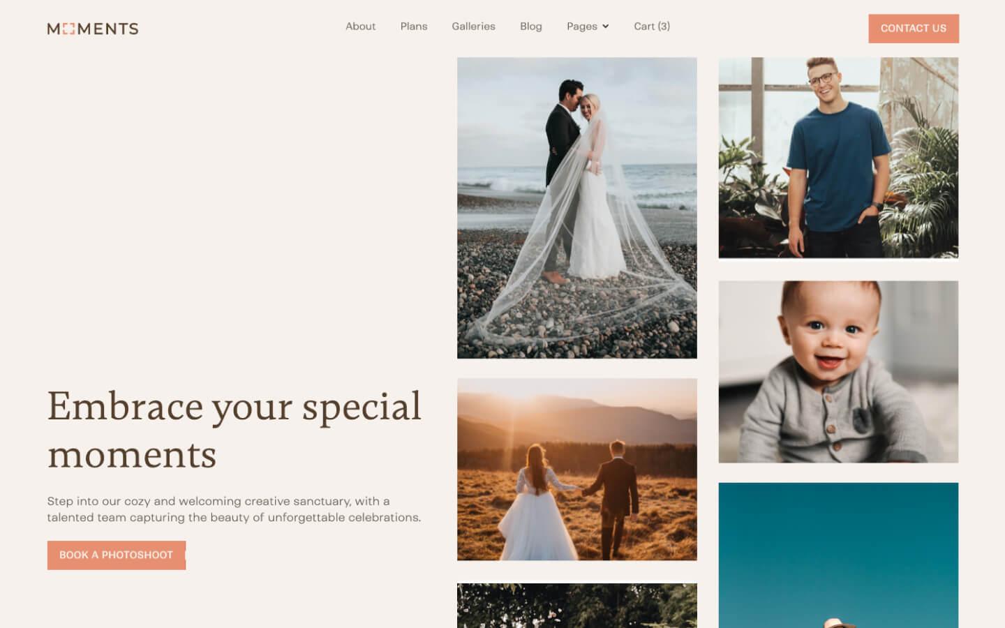 Moments - Photography HTML5 Responsive Website Template