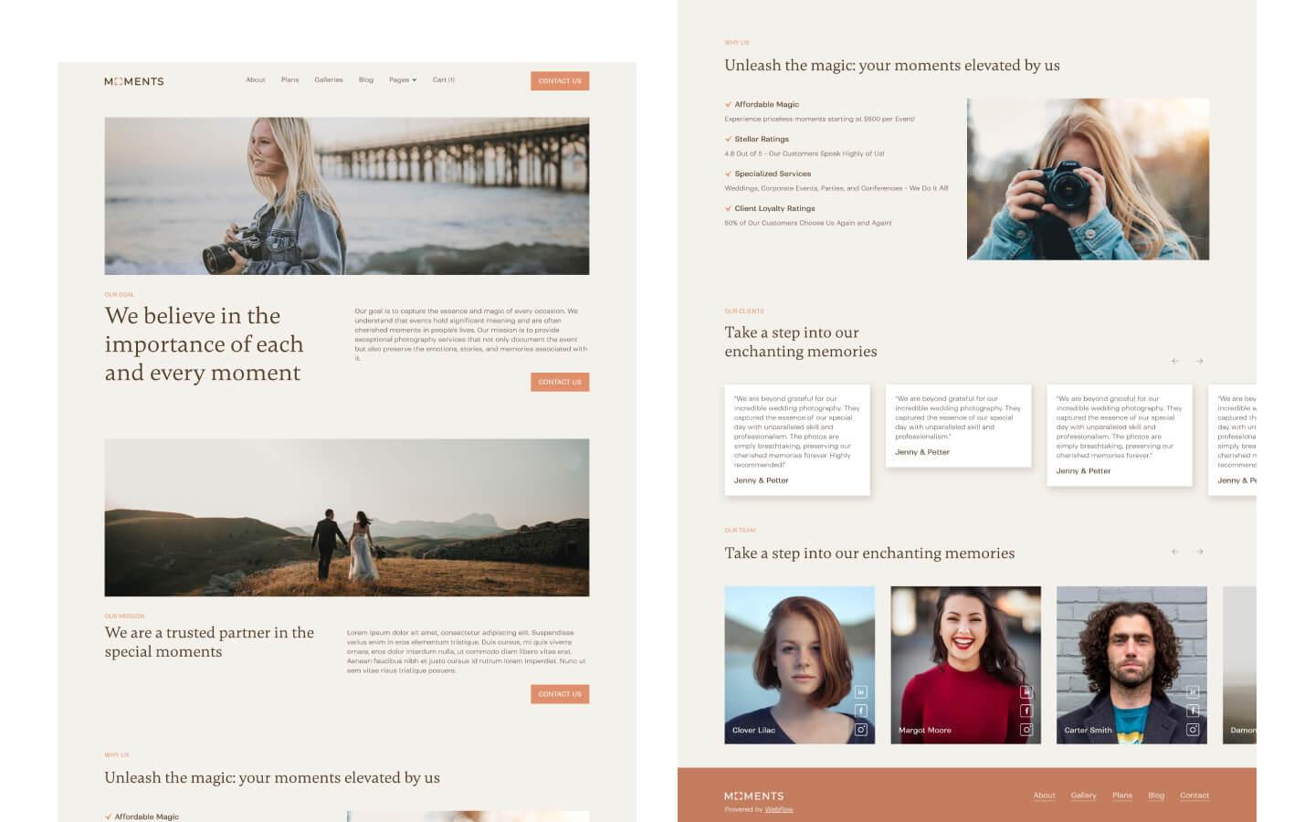 Moments - Photography HTML5 Responsive Website Template