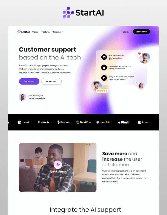 StartAI - SaaS HTML5 Responsive Website Template