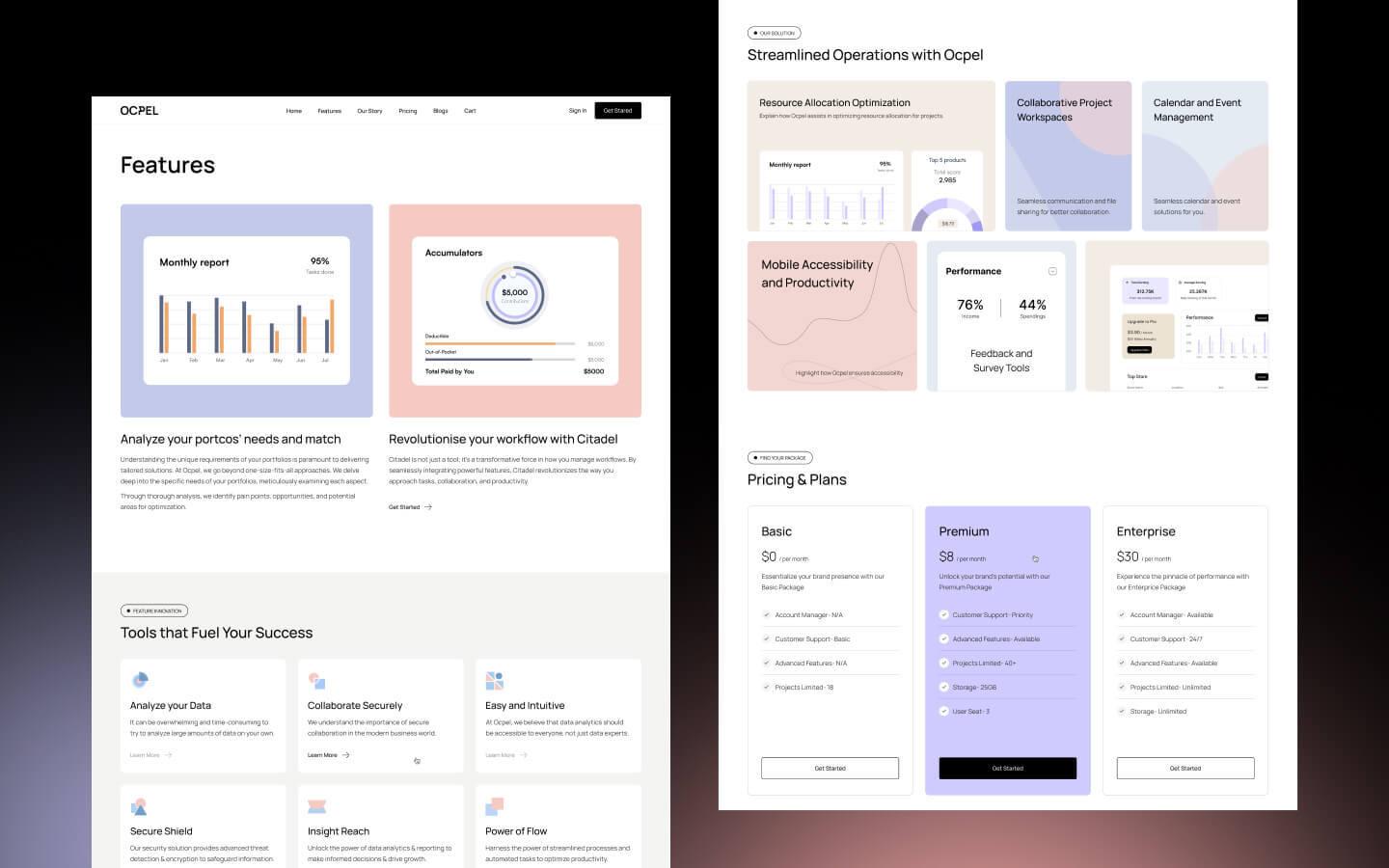 Ocpel - SaaS HTML5 Responsive Website Template