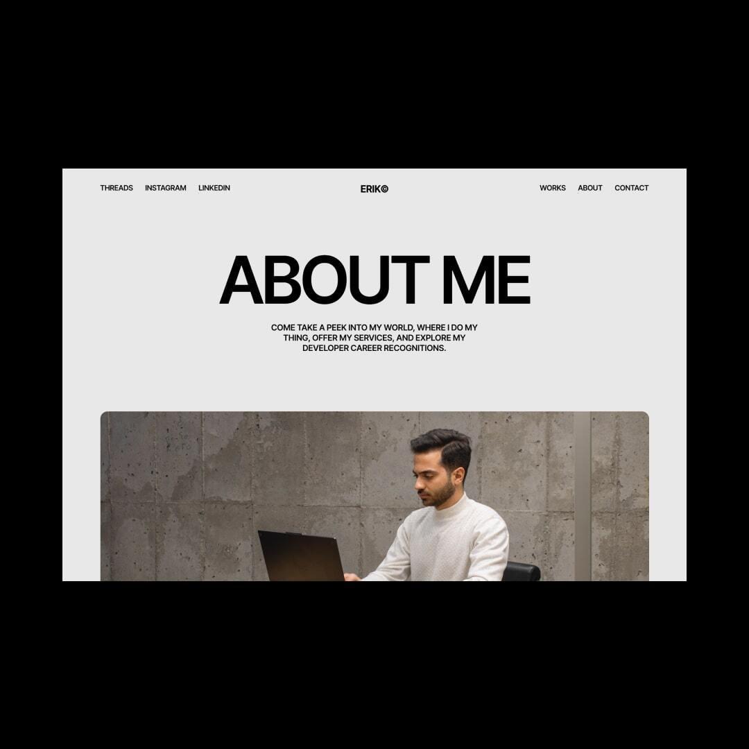 Erik - Portfolio HTML5 Responsive Website Template