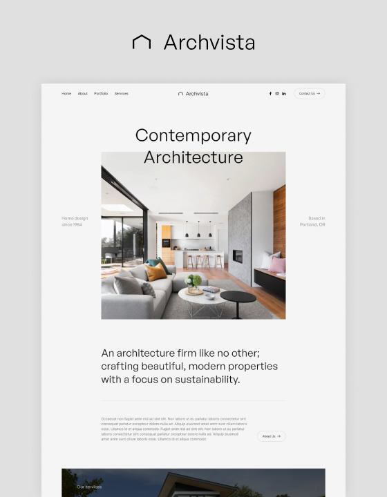 Archvista - Architecture HTML5 Responsive Website Template