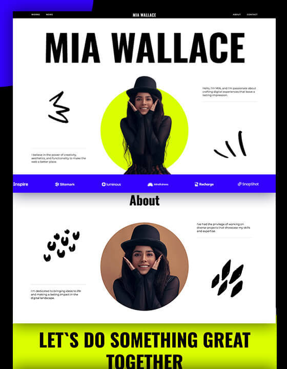 Mia Wallace - Portfolio HTML5 Responsive Website Template