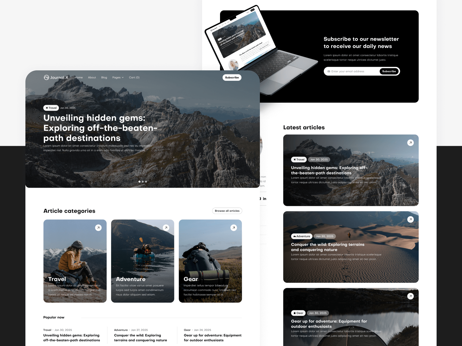 Journal X - Blog HTML5 Responsive Website Template