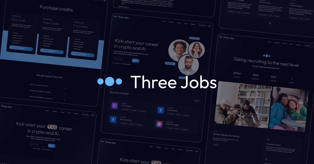 Three Jobs - Job Portal HTML5 Responsive Website Template
