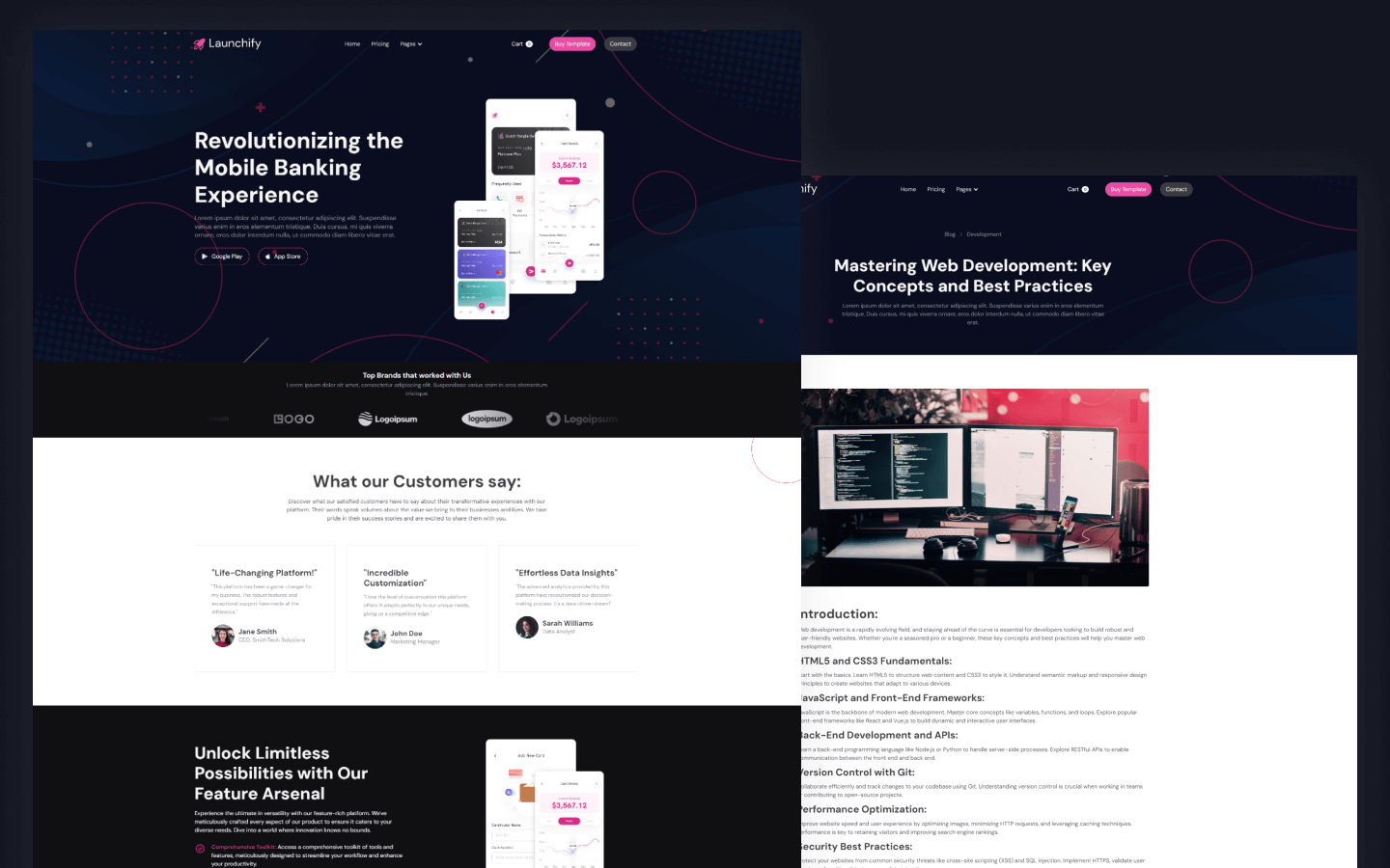 Launchify - App HTML5 Responsive Website Template