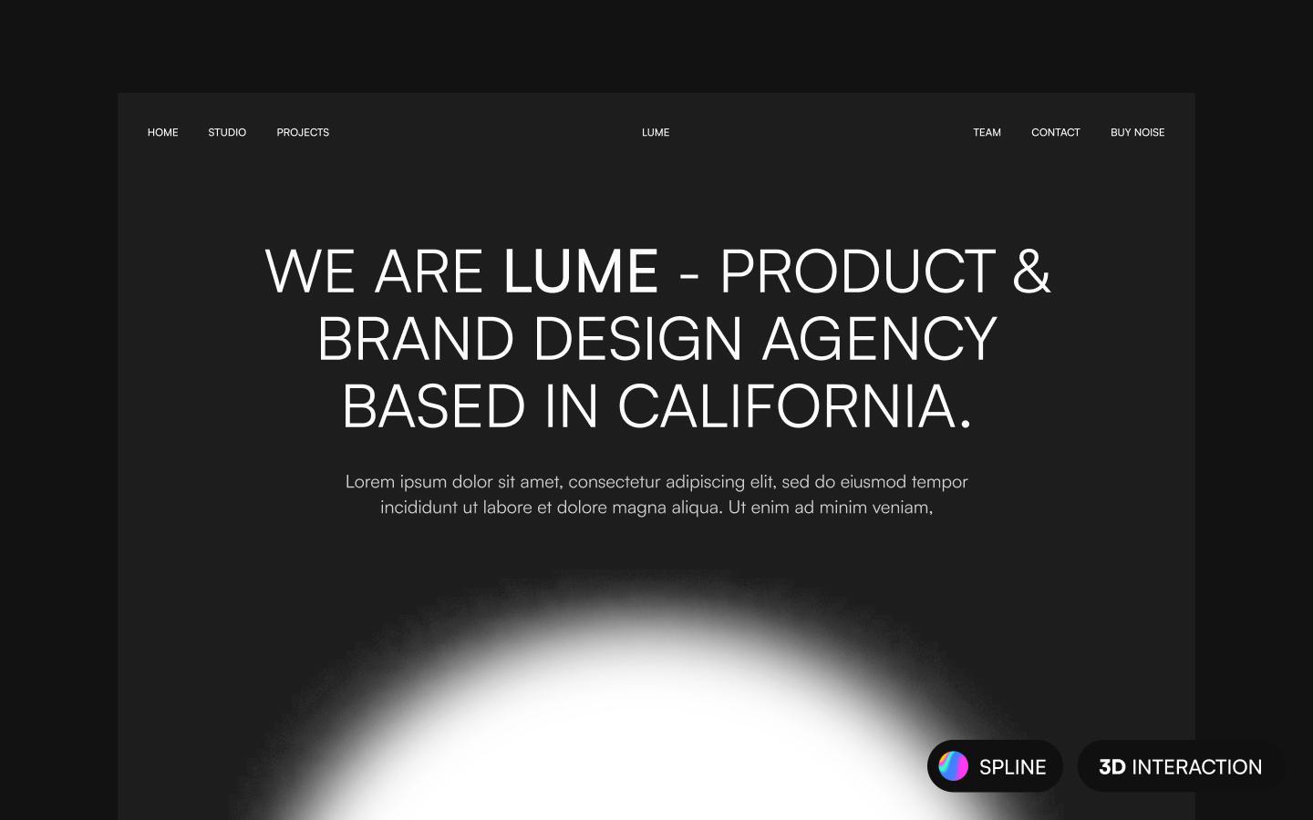Lume 3D - Portfolio HTML5 Responsive Website Template