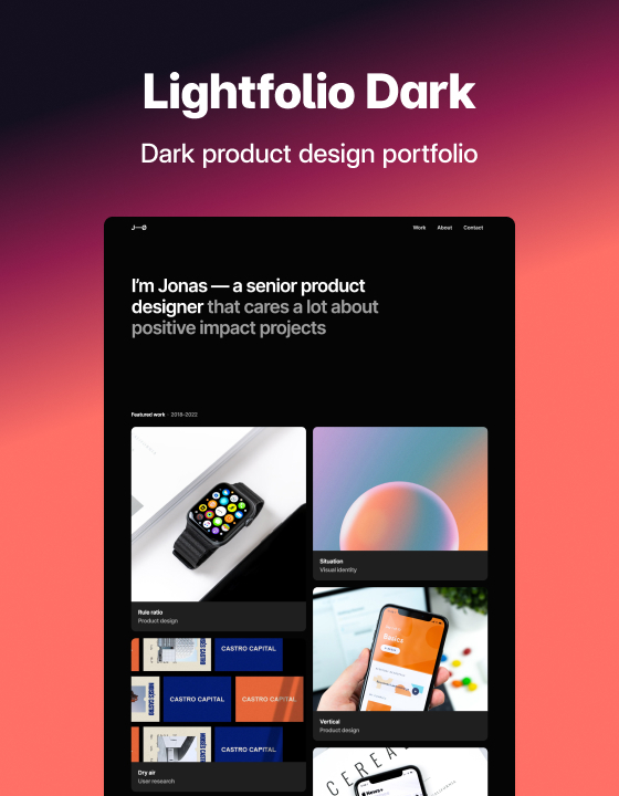 Lightfolio Dark - Portfolio HTML5 Responsive Website Template