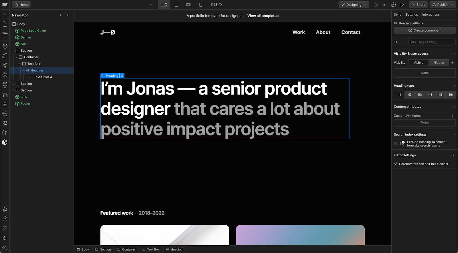 Lightfolio Dark - Portfolio HTML5 Responsive Website Template