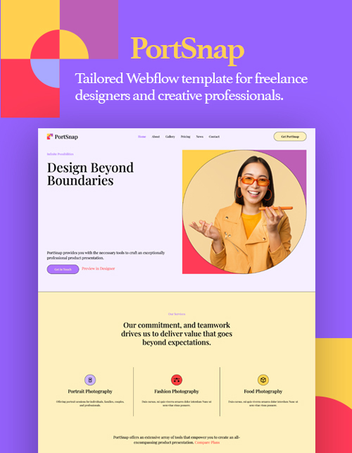 PortSnap - Profile HTML5 Responsive Website Template