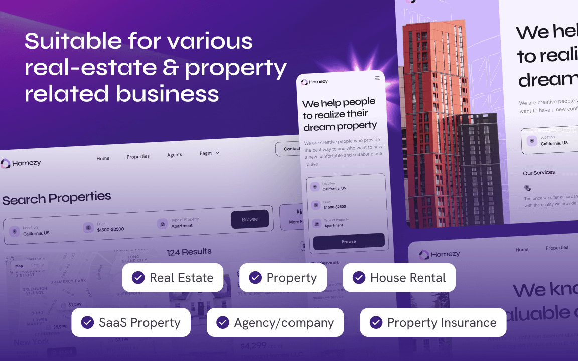 Homezy Plus - Real Estate HTML5 Responsive Website Template