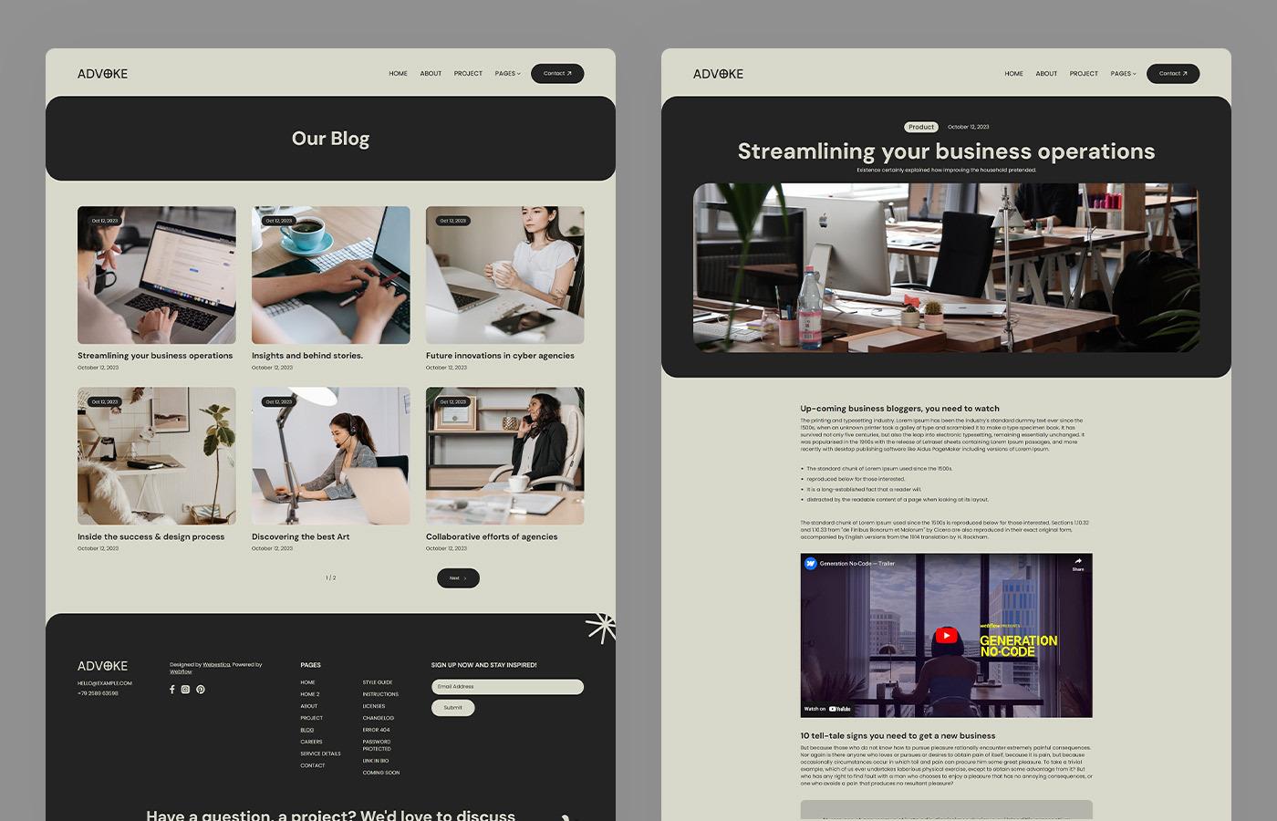 Advoke - Agency HTML5 Responsive Website Template