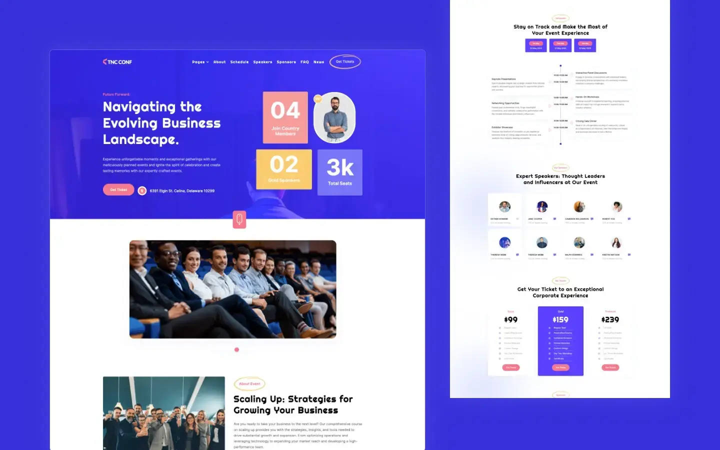 TNC Conf Ecommerce - Event HTML5 Responsive Website Template