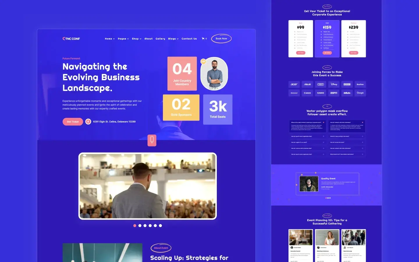 TNC Conf Ecommerce - Event HTML5 Responsive Website Template