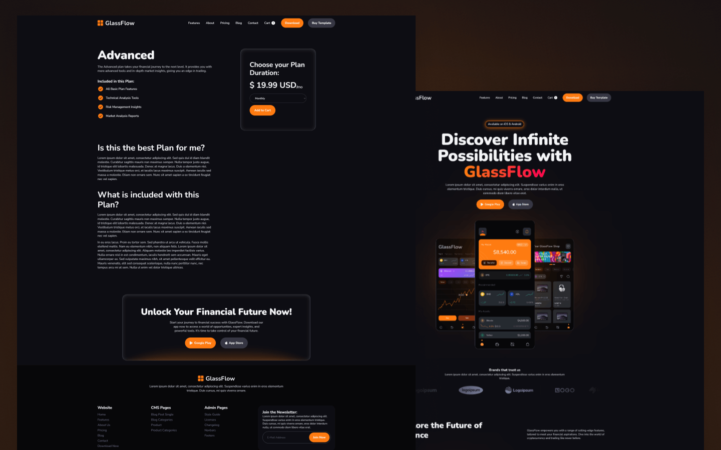 GlassFlow - App HTML5 Responsive Website Template