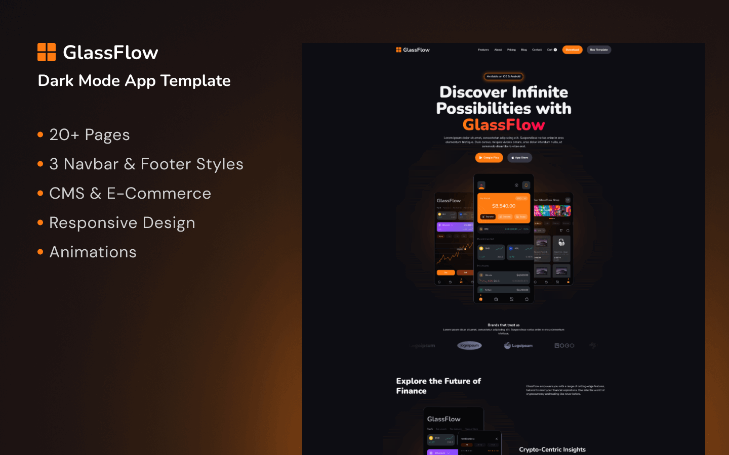 GlassFlow - App HTML5 Responsive Website Template