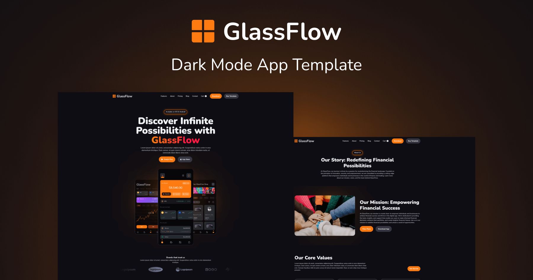 GlassFlow - App HTML5 Responsive Website Template