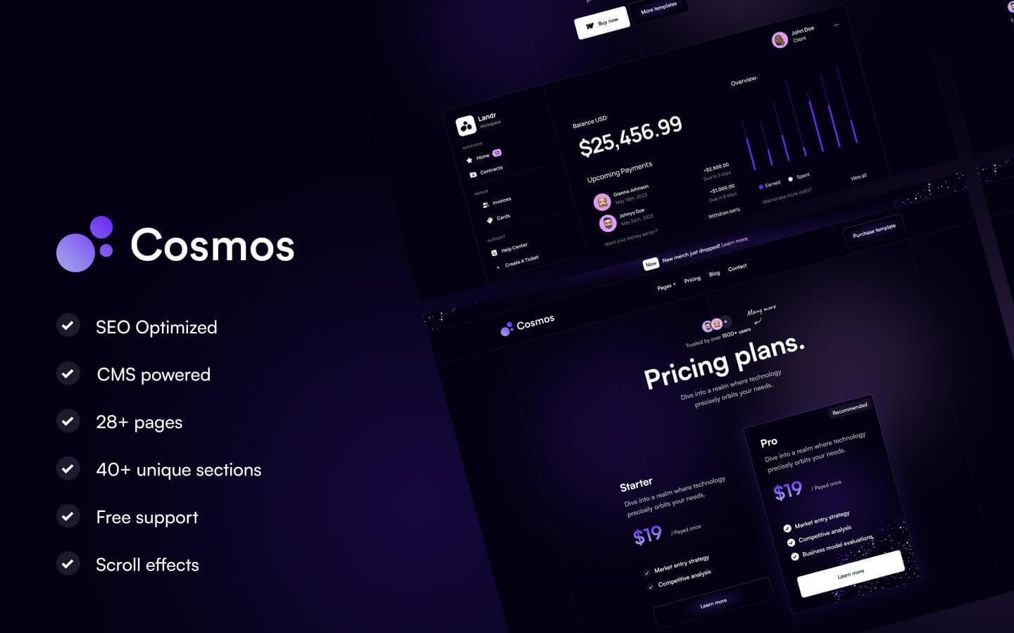 Cosmos - SaaS HTML5 Responsive Website Template