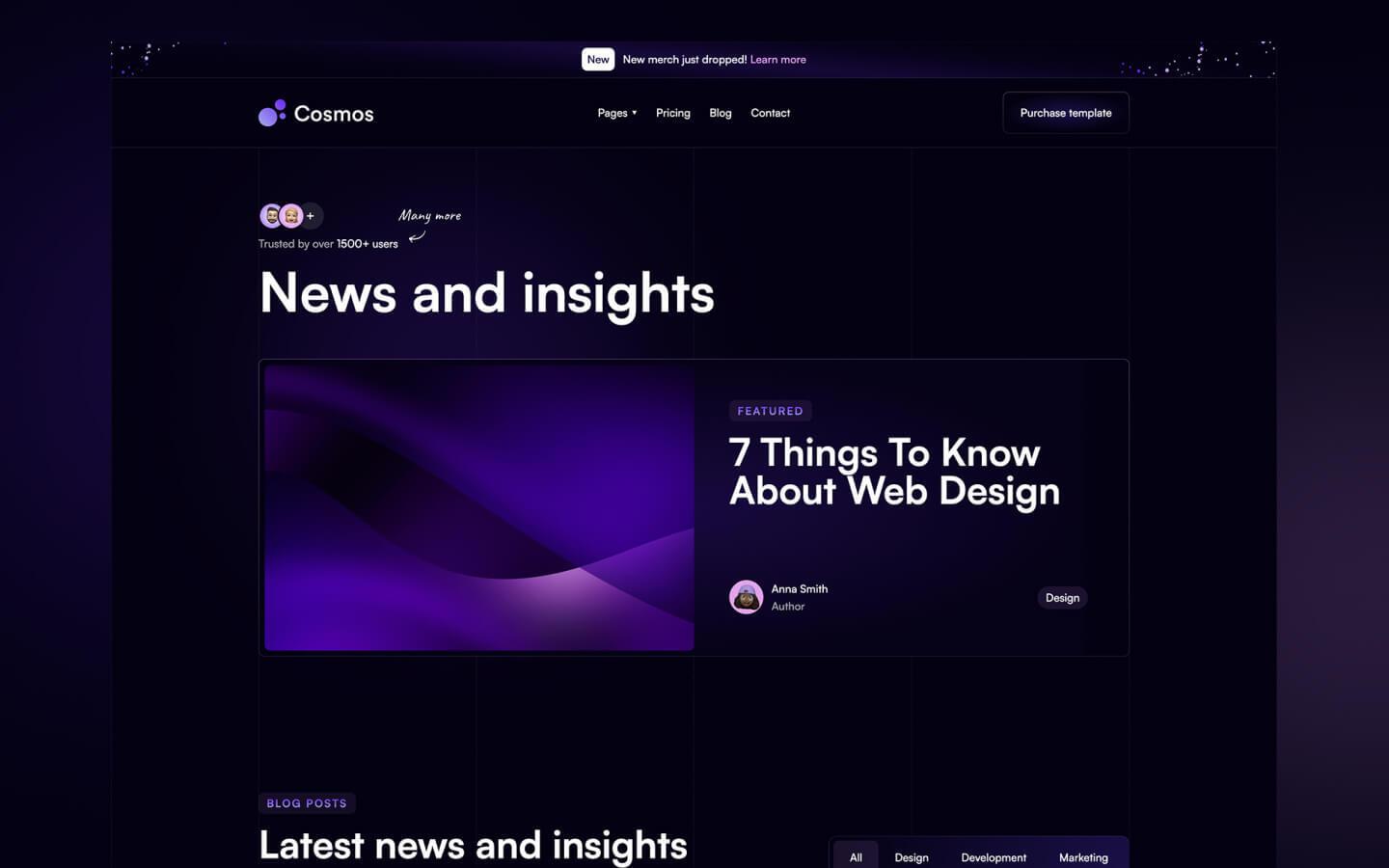 Cosmos - SaaS HTML5 Responsive Website Template
